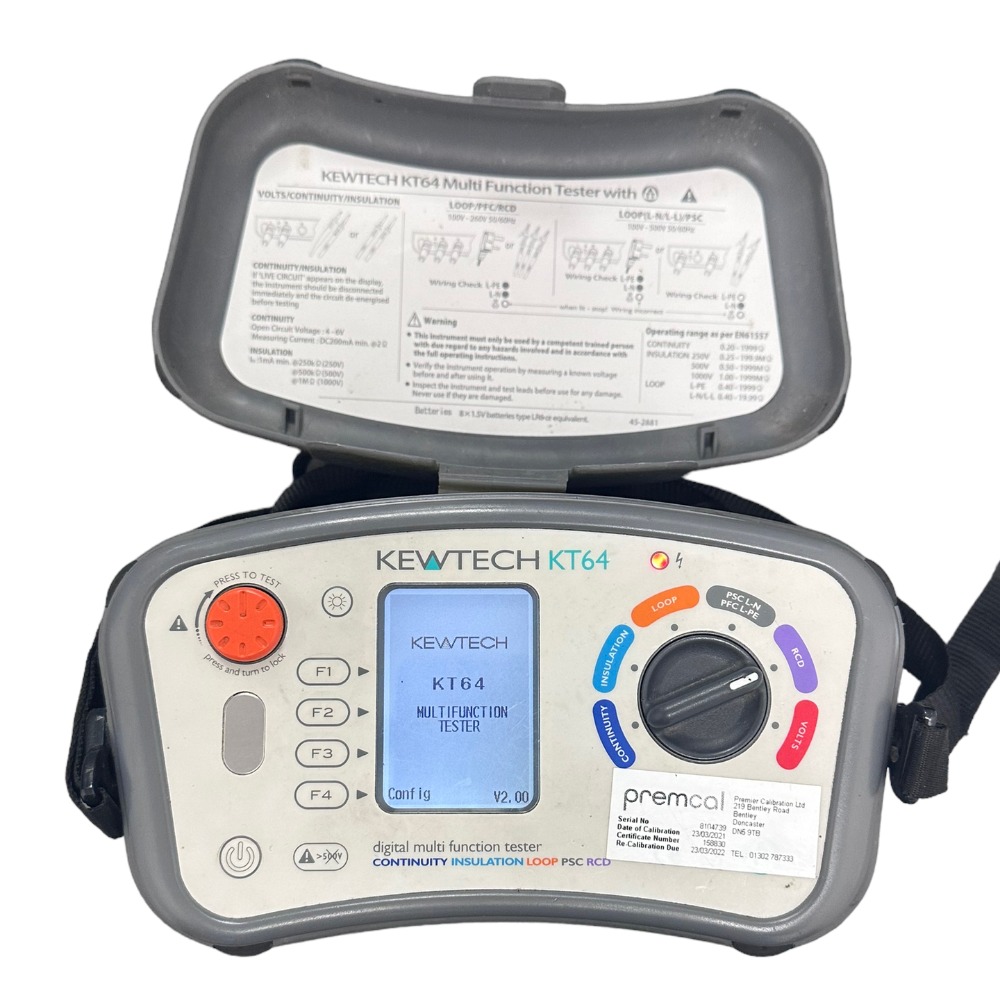Pre-owned Kewtech KT64DL Digital Multi-Function Tester - Own4Less
